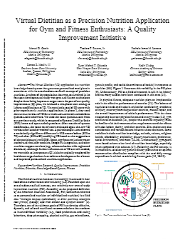 Virtual Dietitian as a Precision Nutrition Application for Gym and ...